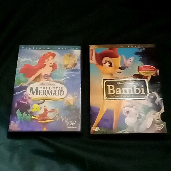 Walt Disney | Media | Disney Dvds The Little Mermaid And Bambi | Poshmark